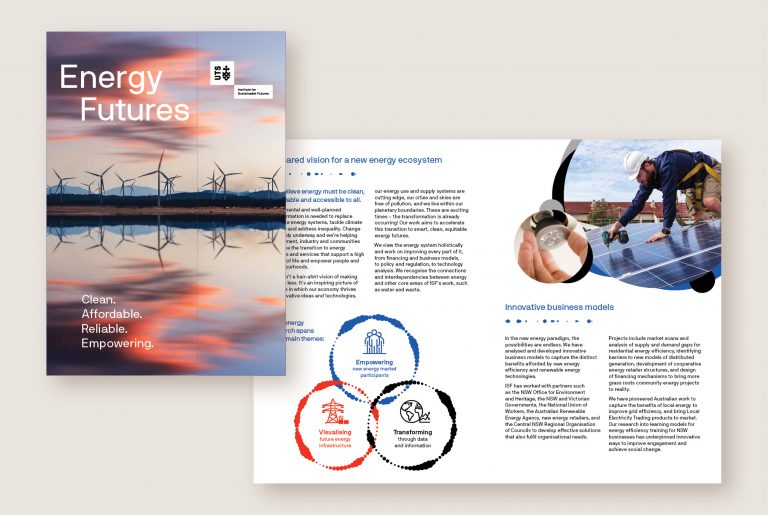 UTS Energy Futures brochure – Jo Yuen Design